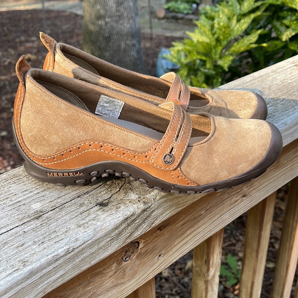 Merrell Womens Plaza Bandeau Tan Leather Ortholite Si… - Gem
